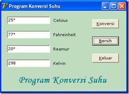 Program Konversi Suhu Delphi